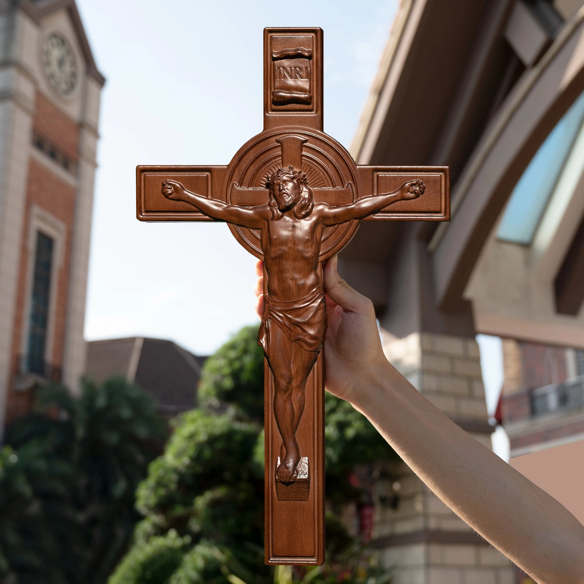 crucifix wall cross catholic crucifixion jesus crucifixion wooden cros ...